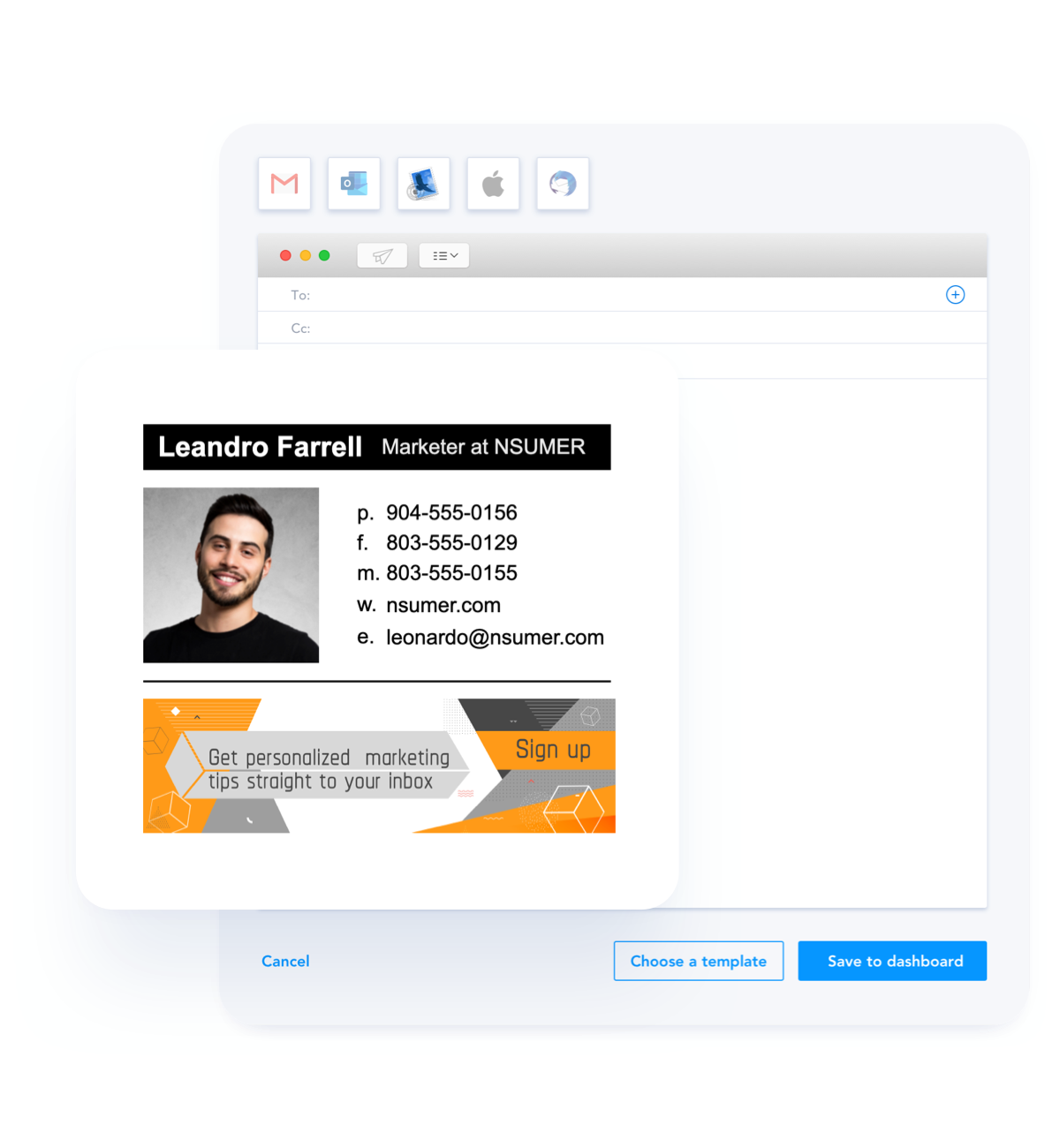 E-Mail-Signaturgenerator mit Signaturvorlagen - NEWOLDSTAMP
