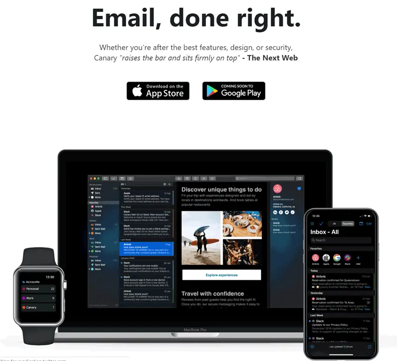 Canary Mail For Windows Astropooter