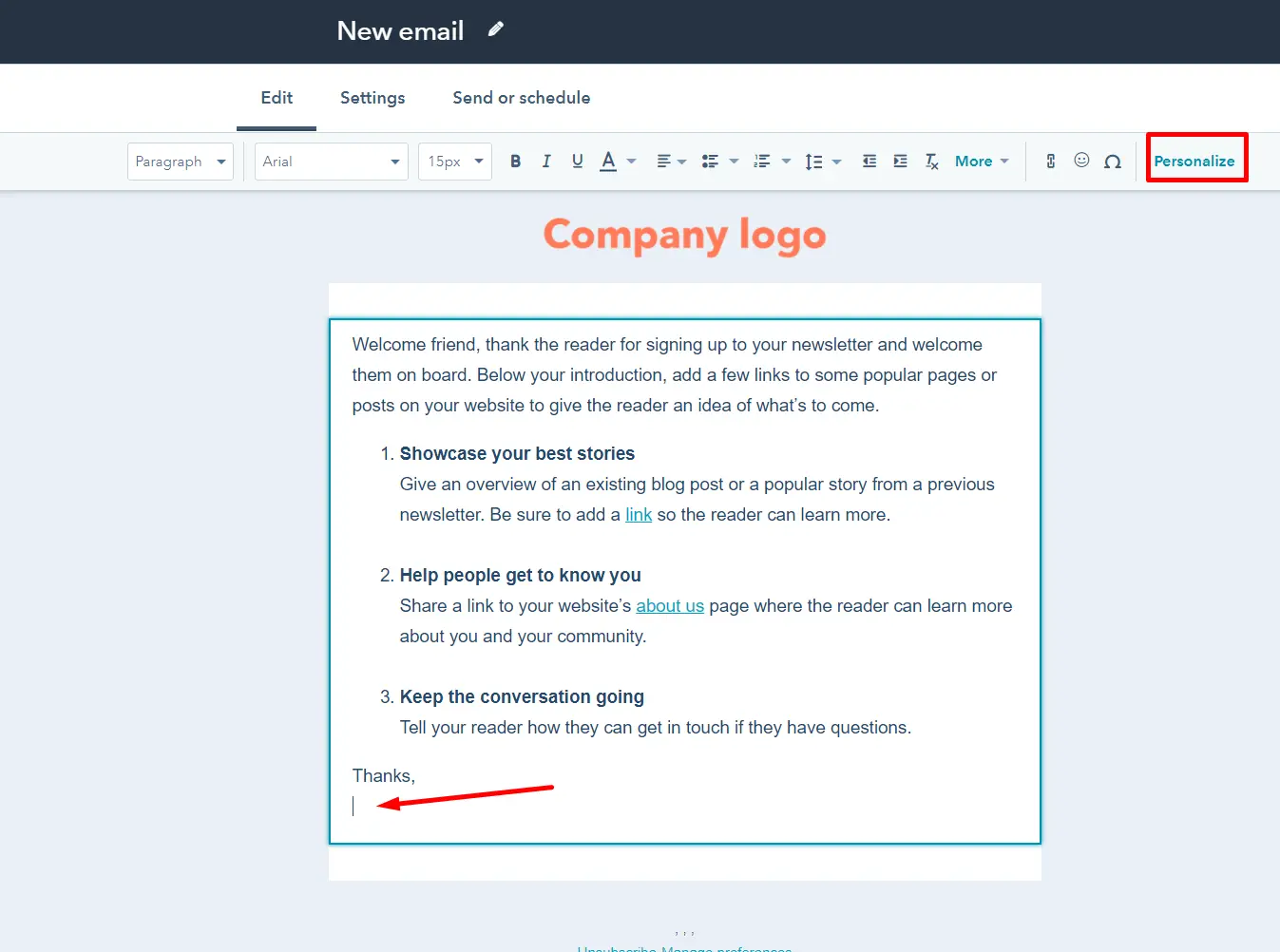How to Create a Signature in HubSpot Email - NEWOLDSTAMP