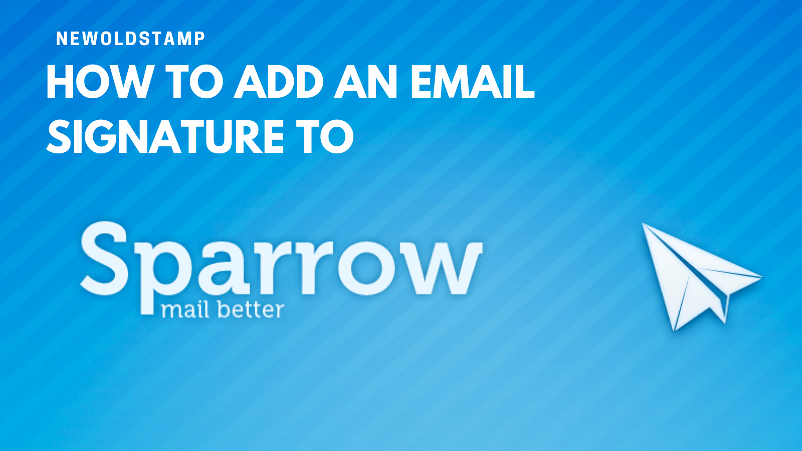 How to add a signature to Sparrow - NEWOLDSTAMP