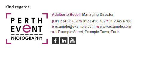 10 Professional Email Signature Designs for Event Planners - NEWOLDSTAMP