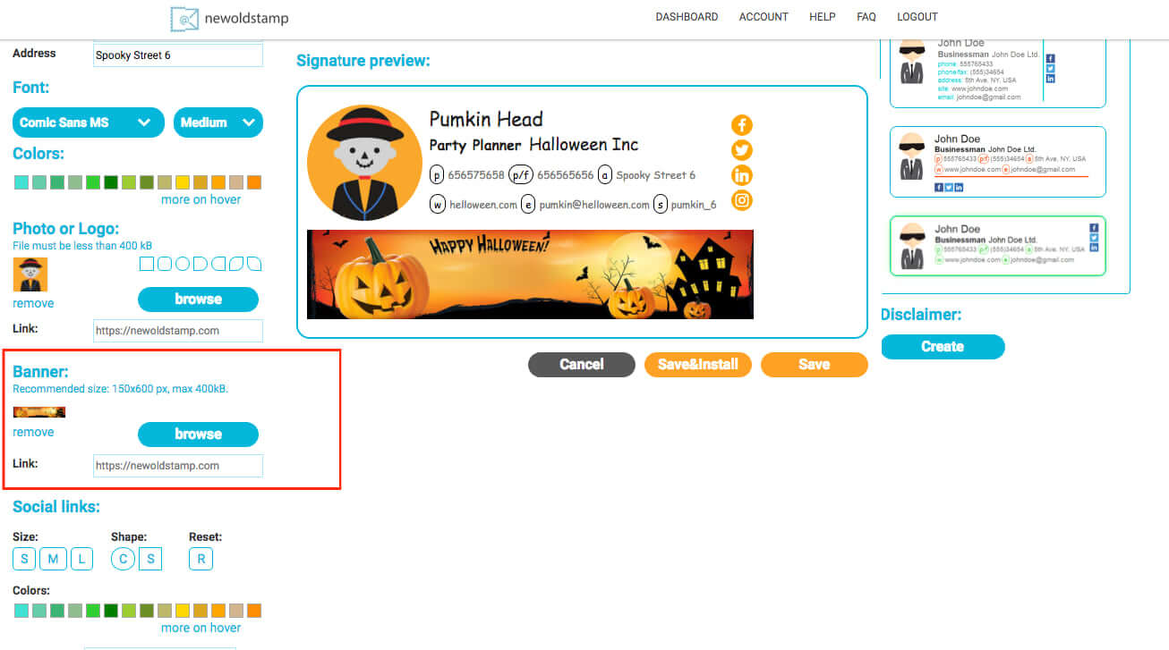 Get ready for spooky Halloween! Update your email signatures - NEWOLDSTAMP